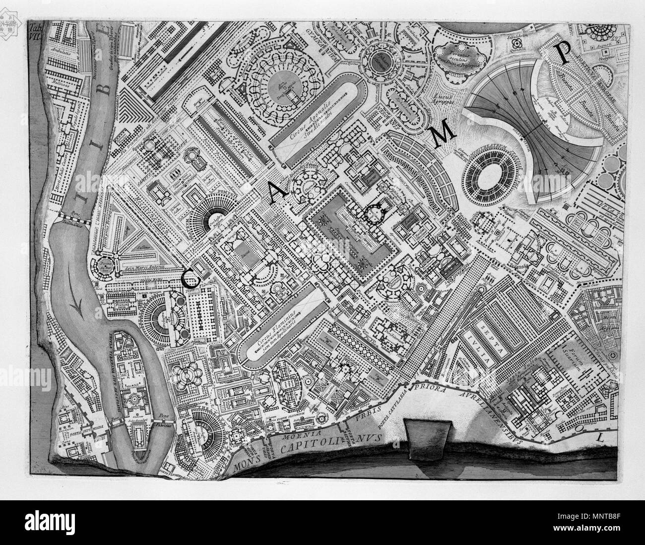 Map of Campus Martius 1762. 1000 Piranesi-10012 Stock Photo - Alamy