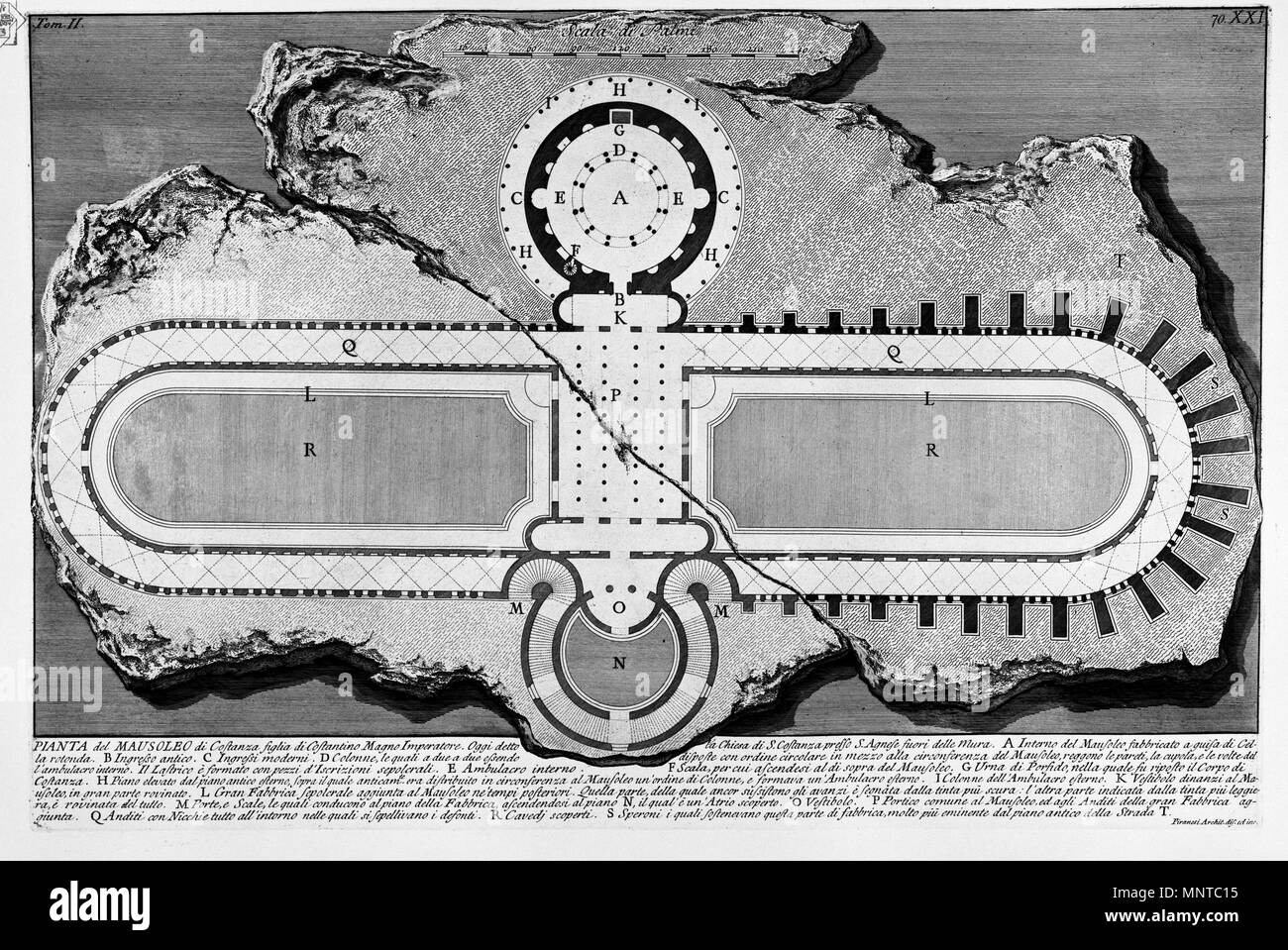 Map of Santa Costanza 1756. 1002 Piranesi-2022 Stock Photo - Alamy