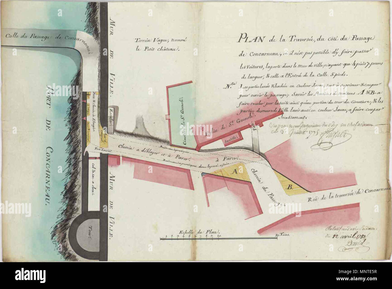 Concarneau map hi-res stock photography and images - Alamy