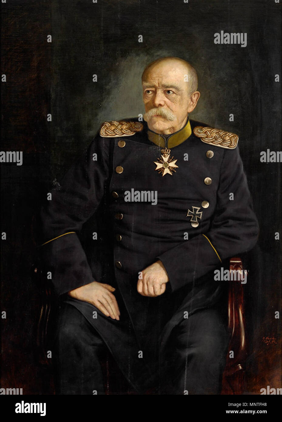 . Portrait Otto von Bismarck. Signiert. Datiert (18) 94. Öl auf ...