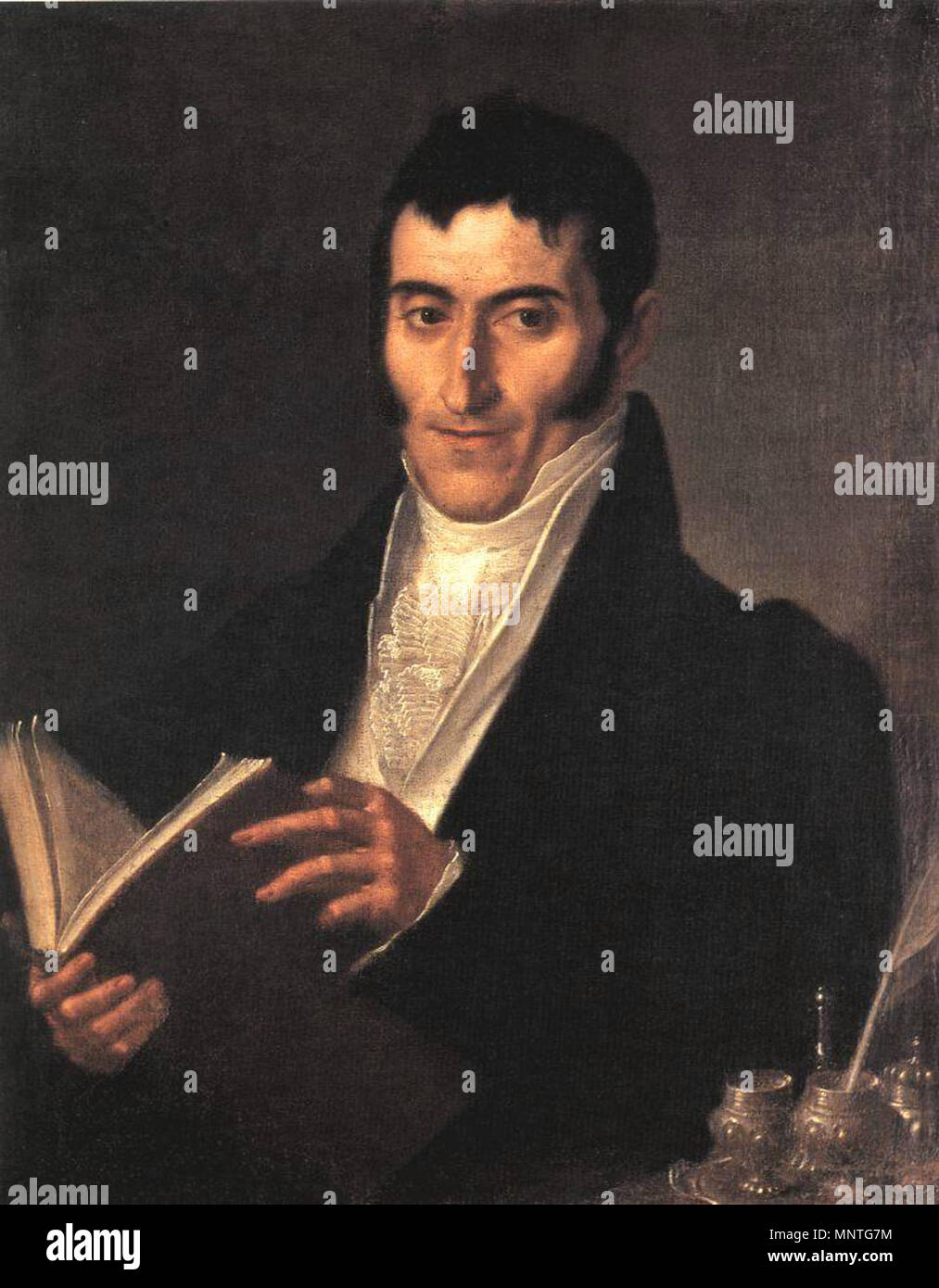 . English: Portrait of an erudite Ελληνικά: Προσωπογραφία λογίου. Λάδι ...