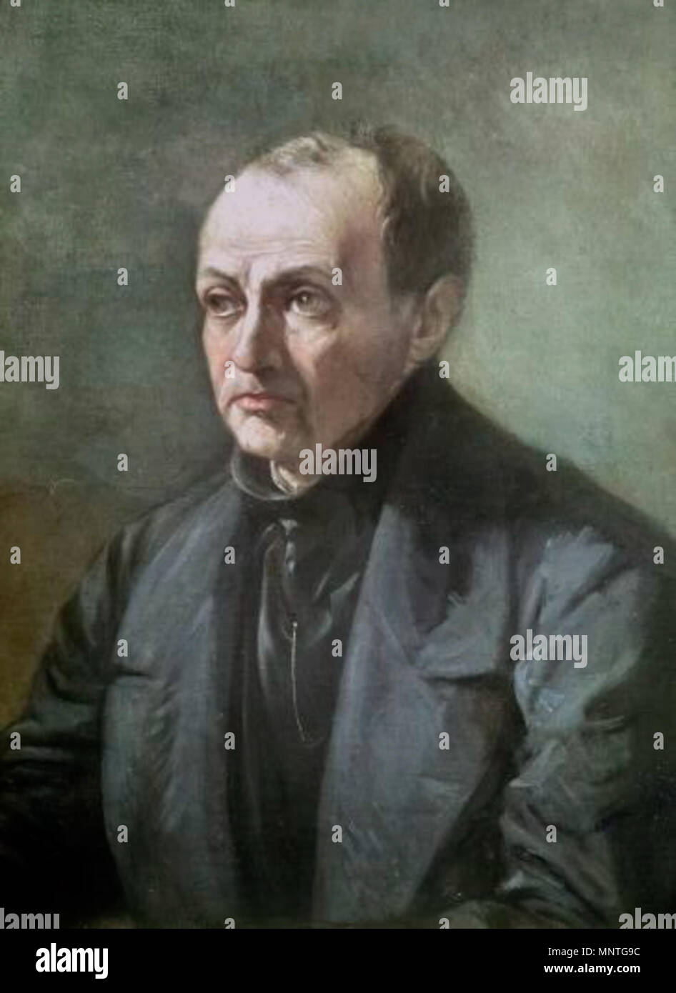 . Portrait of Auguste Comte by Louis Jules Etex . 19th century. 1018 ...