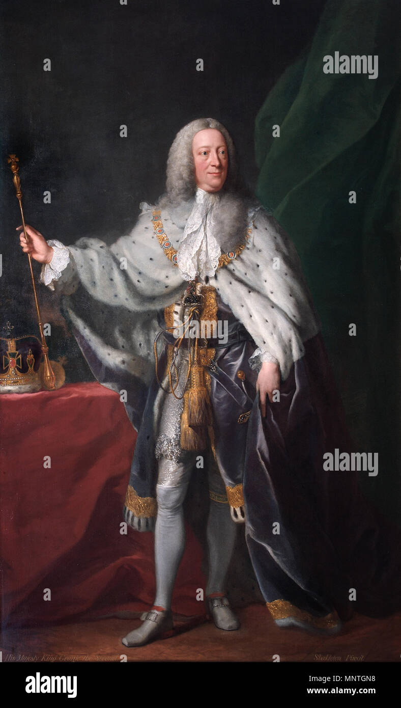 . English: Portrait of King George II of Great Britain (1727-1760 ...
