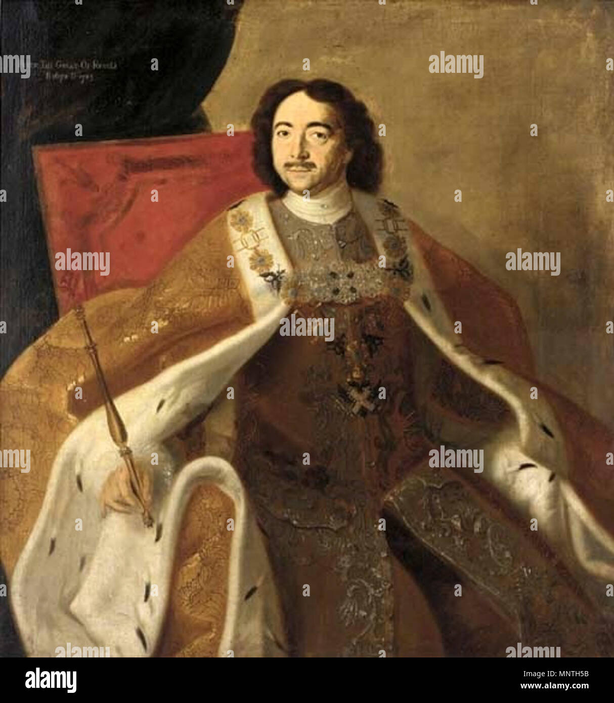 . English: Portrait of Tsar Peter the Great, . 1725. 1022 Portrait of ...