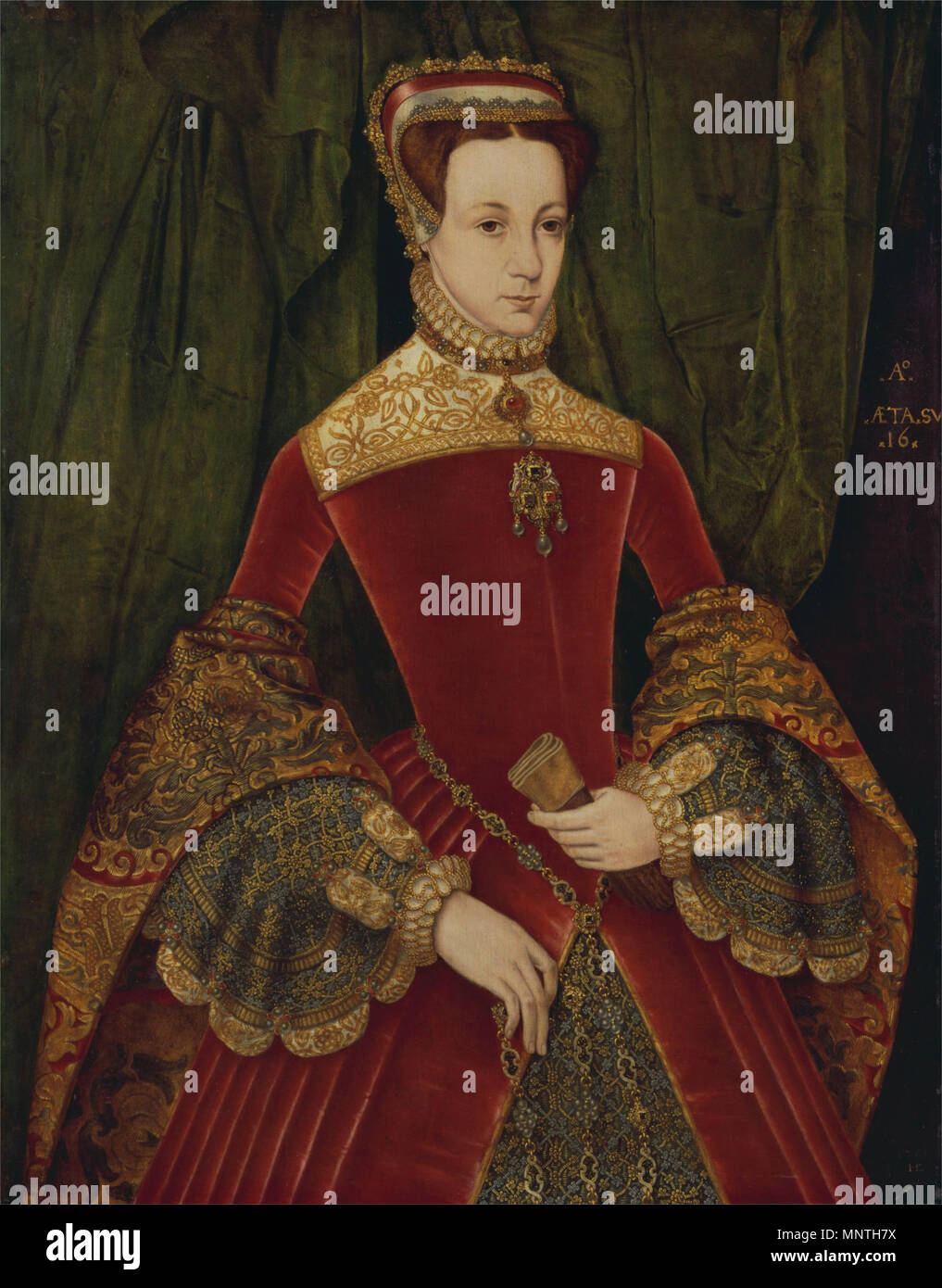 Portrait of a woman, aged sixteen . English: Portrait of a woman, aged ...