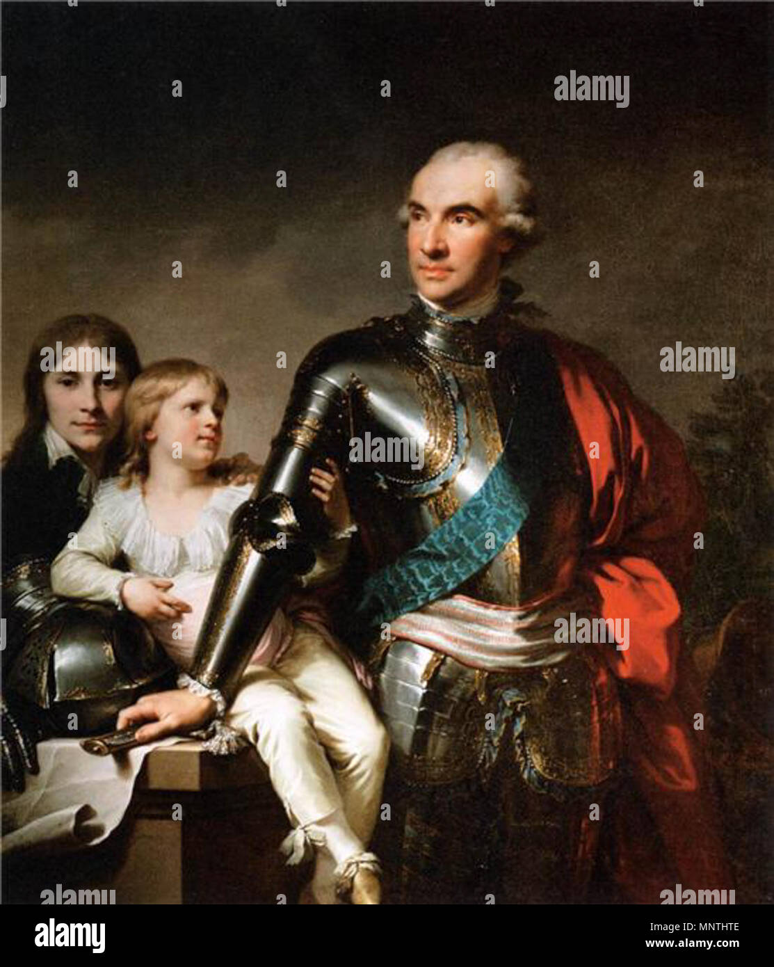 The Count Potocki and his sons . Portrait of the Count Stanislas Felix ...