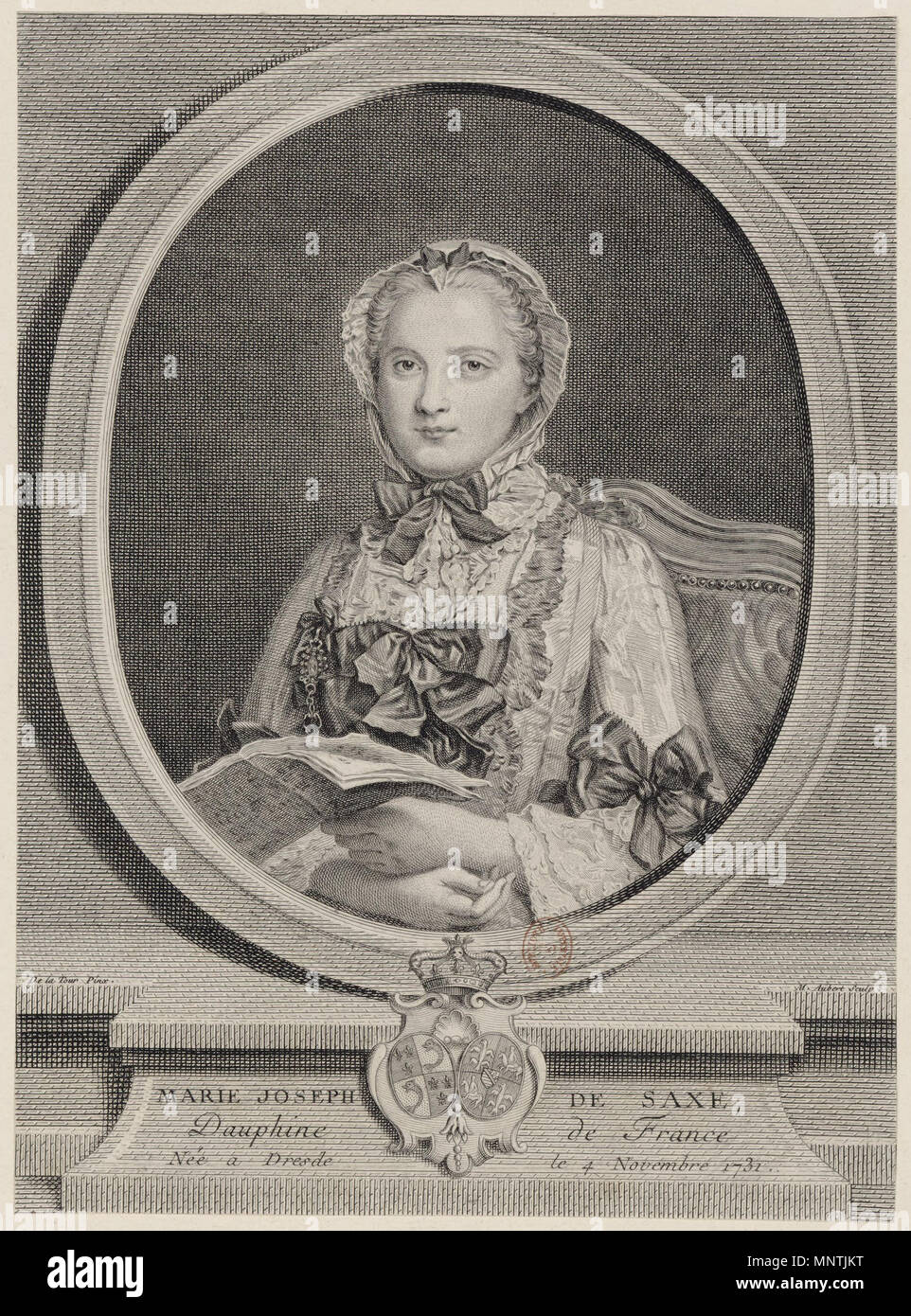 1029 Princess Marie Josèphe of Saxony, Dauphine of France in 1747 after ...