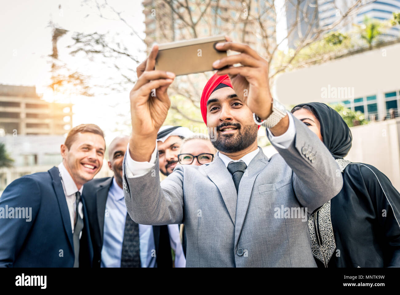 Multicultural business people meeting and talking about business ...