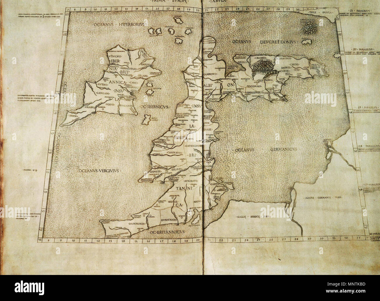 . English: Map of the British Isles and Oceanus Germanicus (the North ...