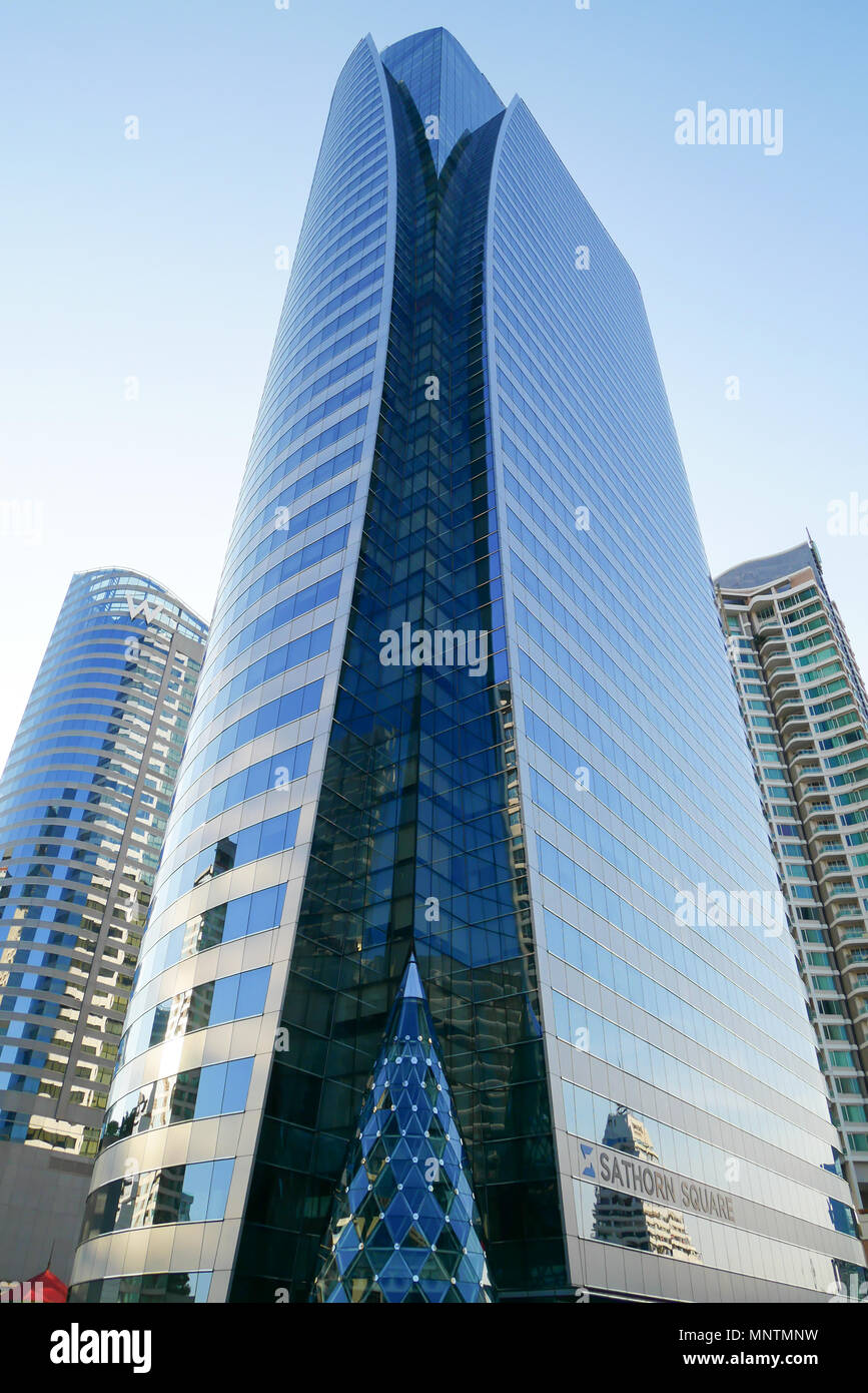 BANGKOK, THAILAND - APRIL 30, 2017: Afternnon at Sathorn Square ...