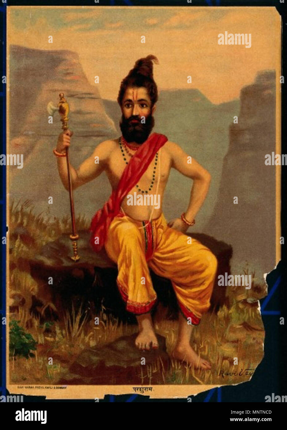 Avatar De Parasurama Parashurama Avatar Greeting Card By Vrindavan Das