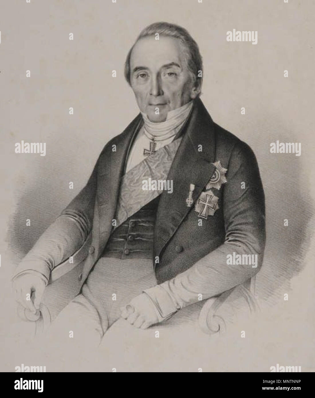 Conrad Graf zu Rantzau . lithography portrait of Conrad Graf zu Rantzau ...
