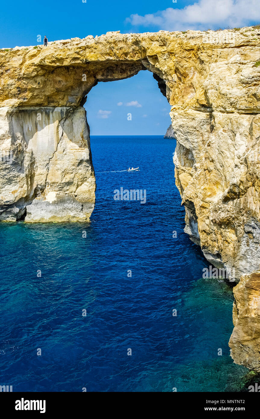 Azure Window, or Dwejra Window, Gozo, Malta, Mediterranean Sea ...