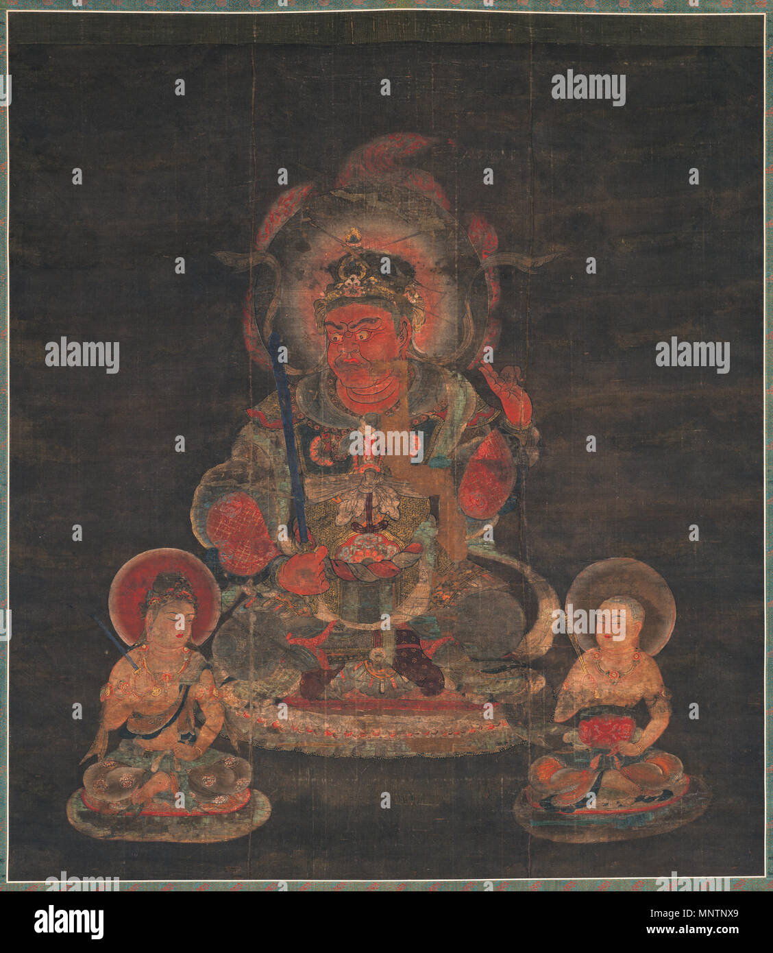 English: Rasetsuten (Skt., Raksasa, Nairrti) 日本語: 羅刹天 1127. 1043 ...