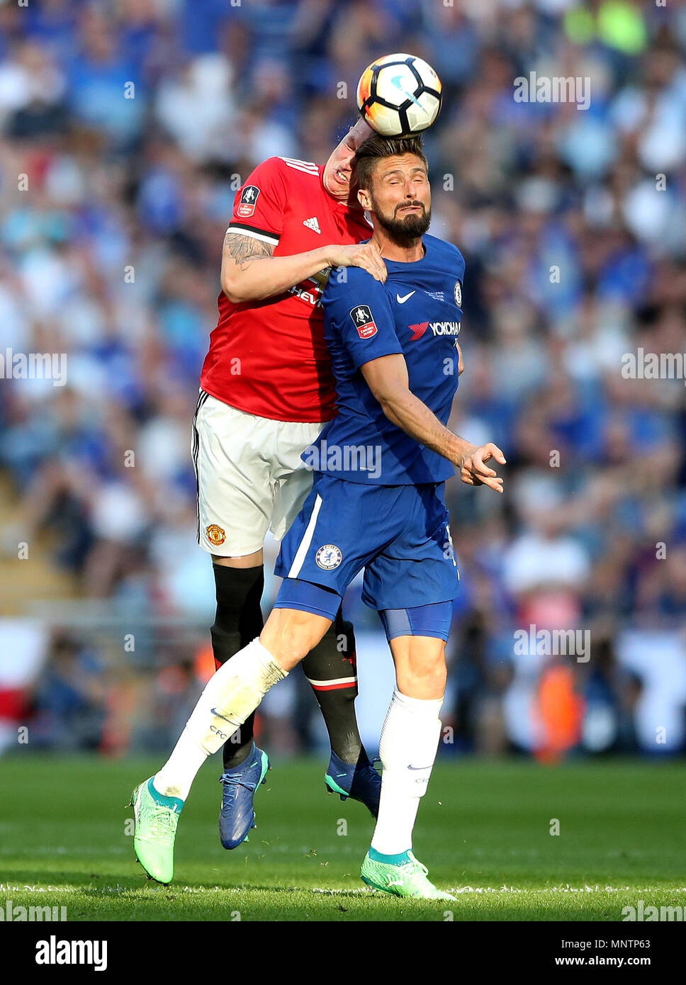 Clash of heads football hi-res stock photography and images - Alamy
