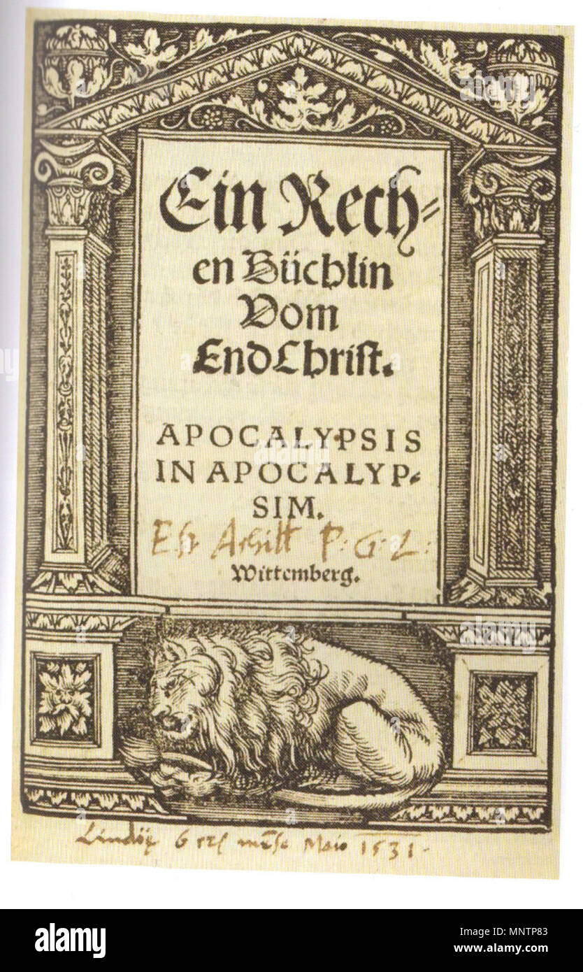 . Stifel, Michael: Ein Rechen Büchlin Vom EndChrist ... Wittenberg 1532 ...