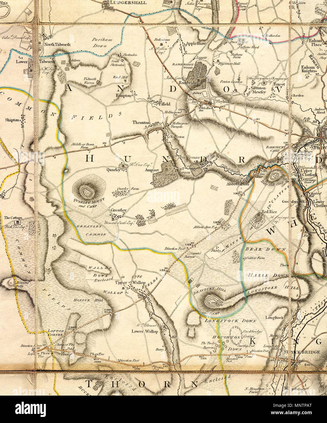 . English: Map showing Red Rice in 1791 . 1791. Thomas Milne's one inch ...