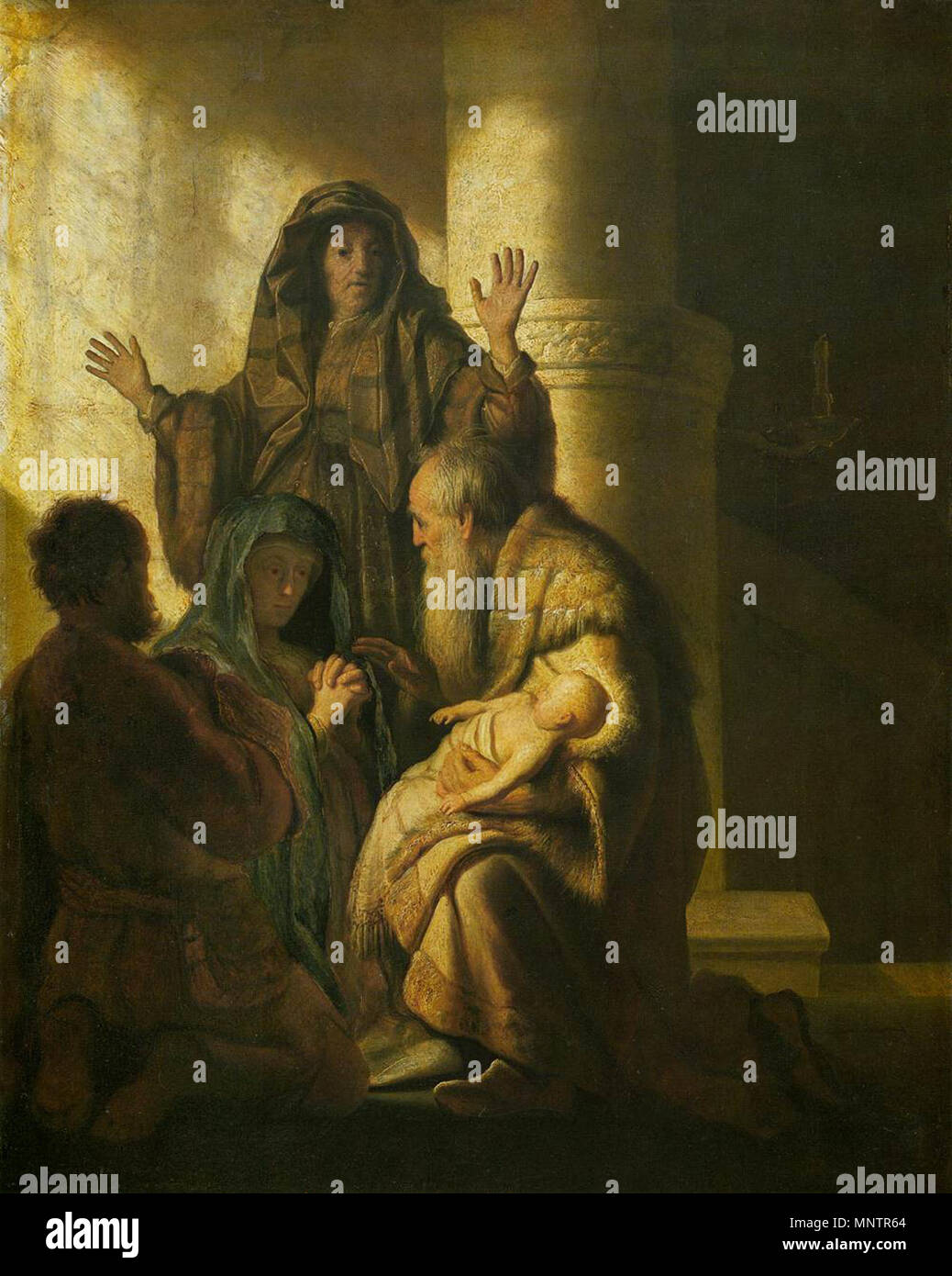 Simeon and Anna Recognize the Lord in Jesus circa 1627. 1050 Rembrandt ...