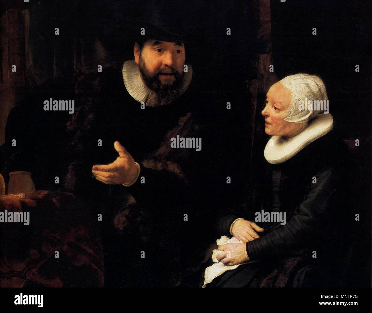 The Mennonite Minister Cornelis Claesz. Anslo in Conversation with his ...