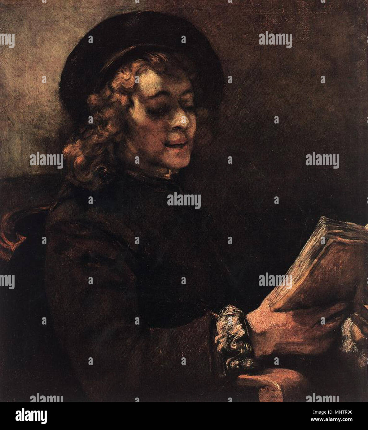 Titus van Rijn, the Artist's Son, Reading circa 1656-1657. 1050 ...