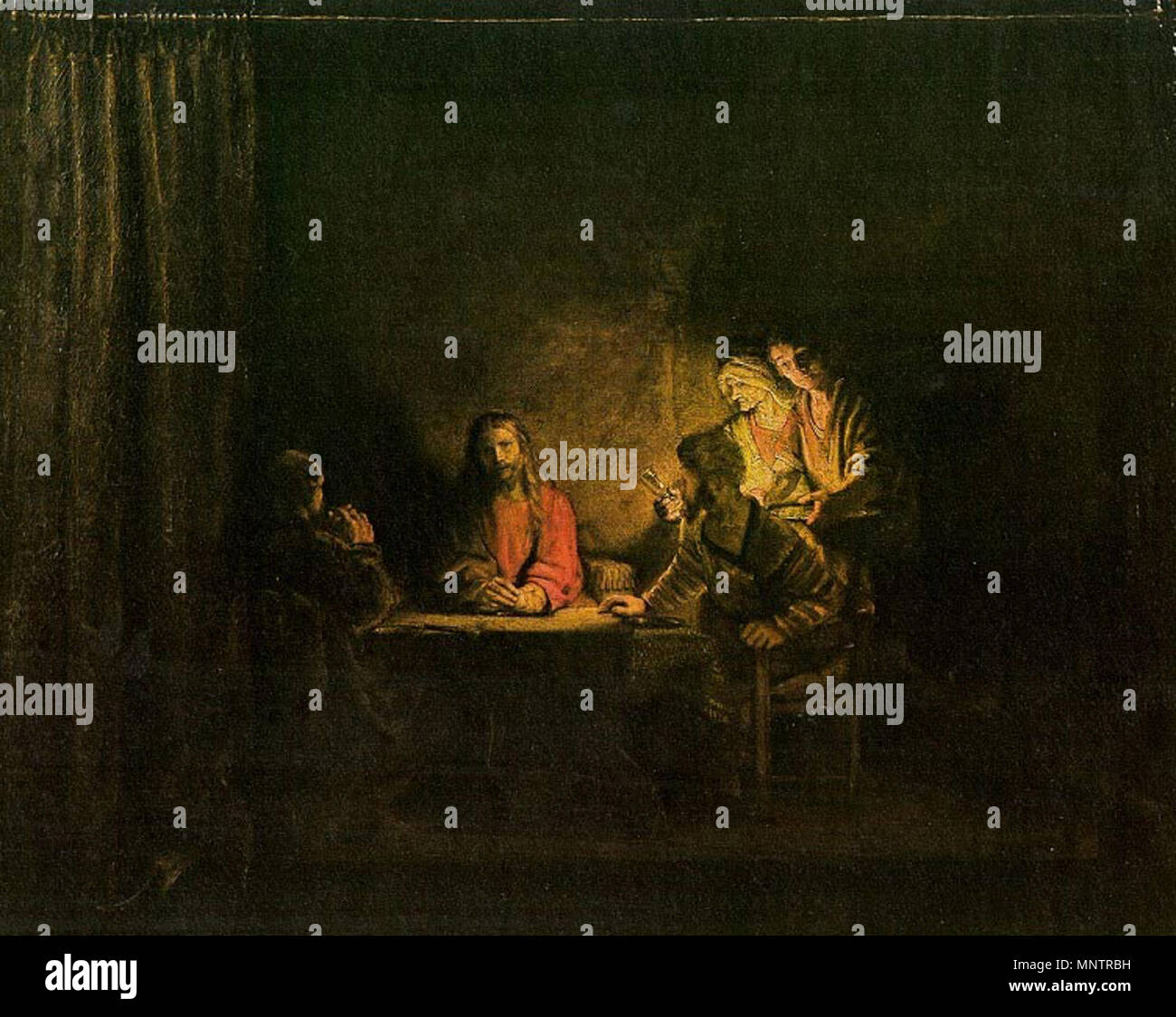 The Supper at Emmaus 1648. 1050 Rembrandt emaus Stock Photo - Alamy