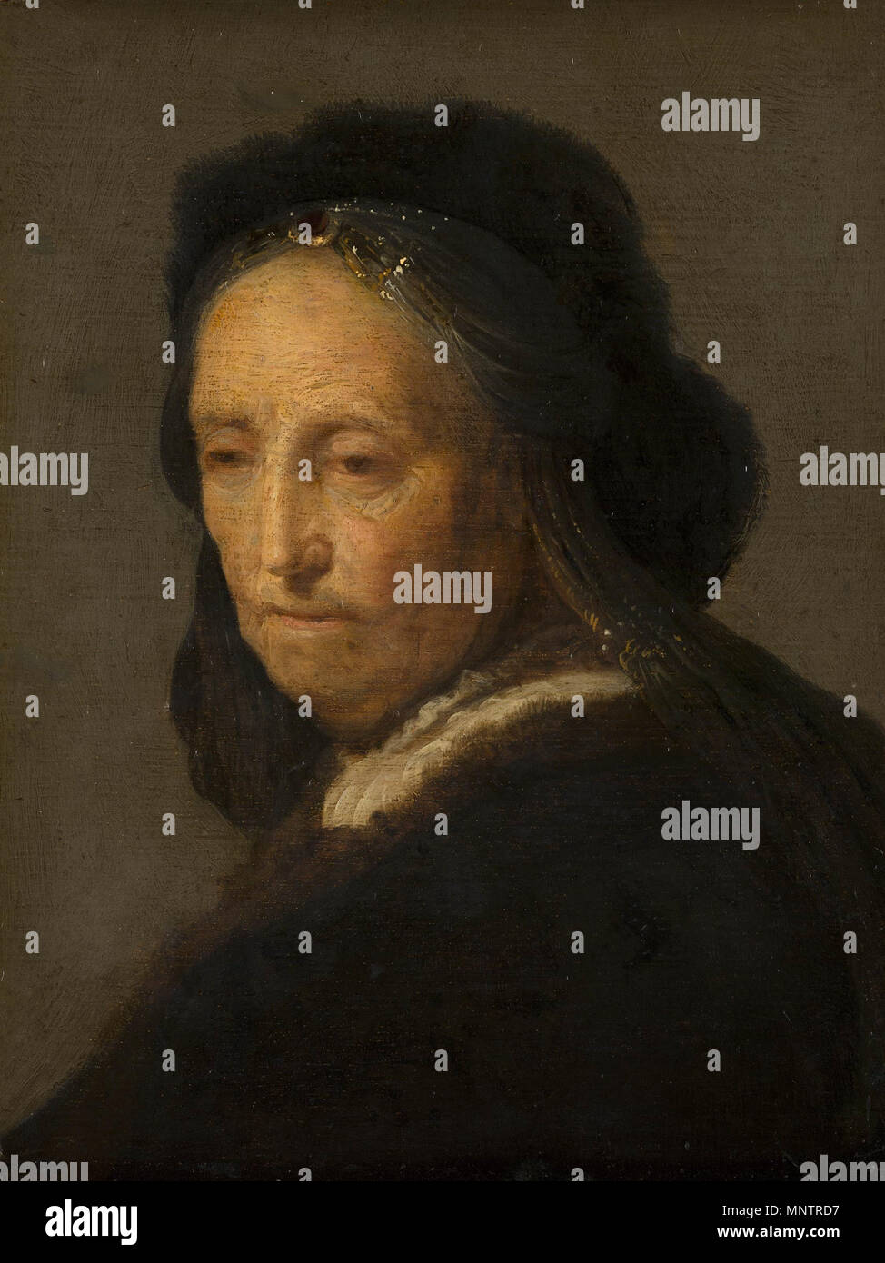 Study of an Old Woman . Bust of an old woman. Probably a copy of a lost ...