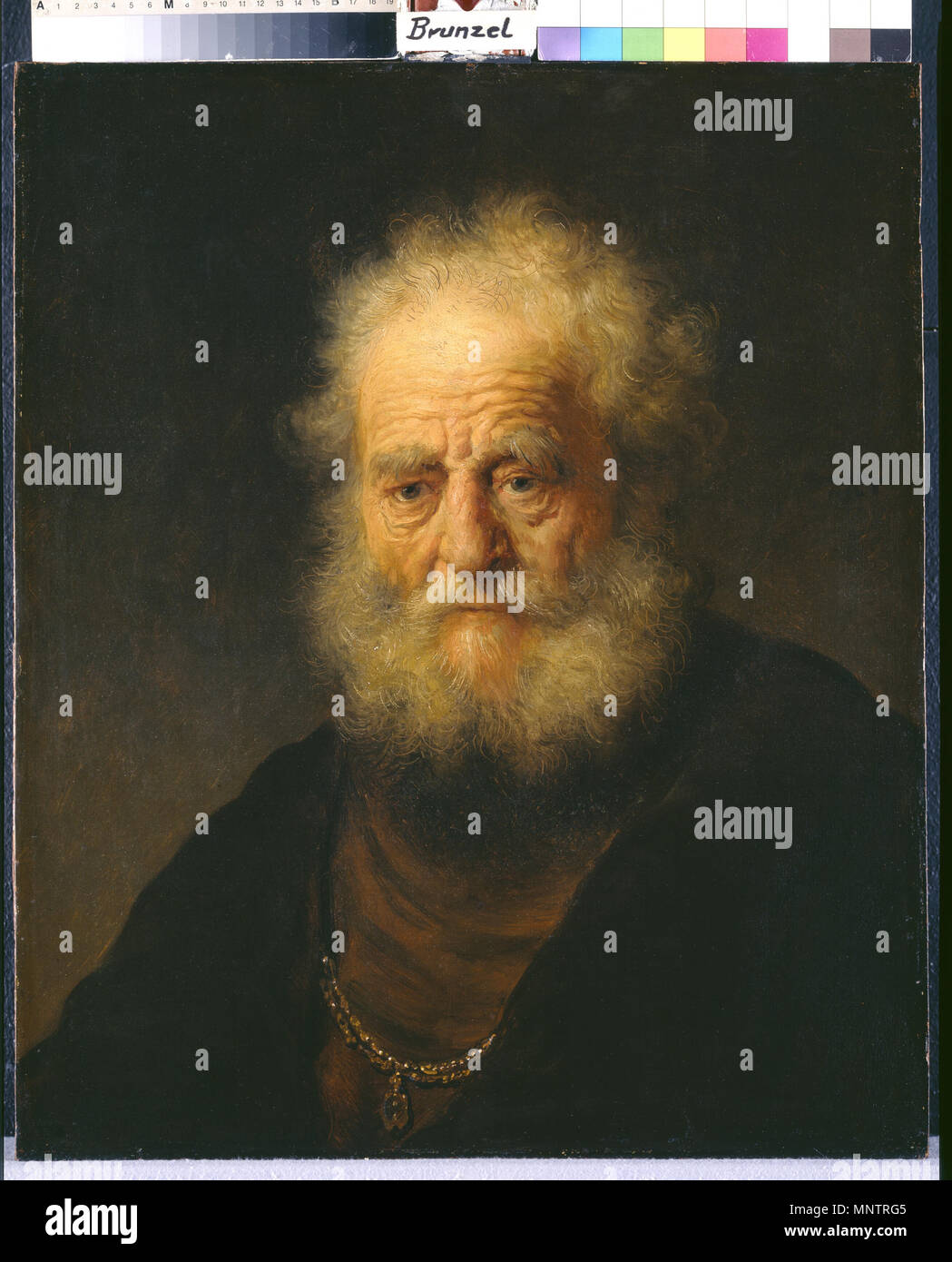 . English: Study of an Old Man with a Gold Chain . 1632. Rembrandt 1051 ...