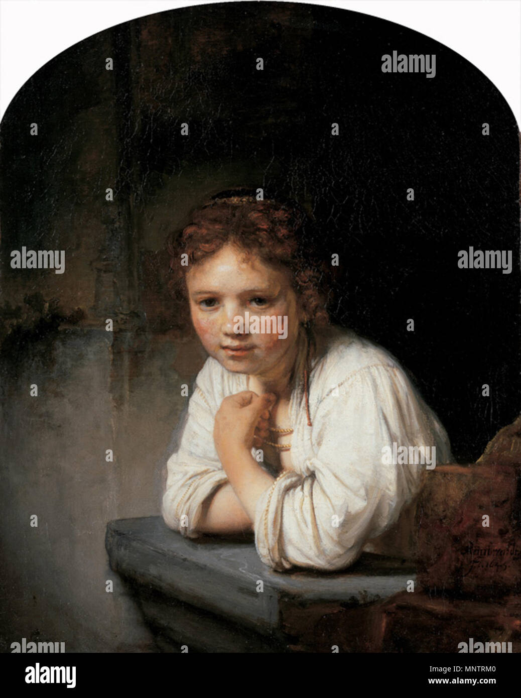Girl at a Window . English: Girl in the Window . 1645. 1052 Rembrandt ...