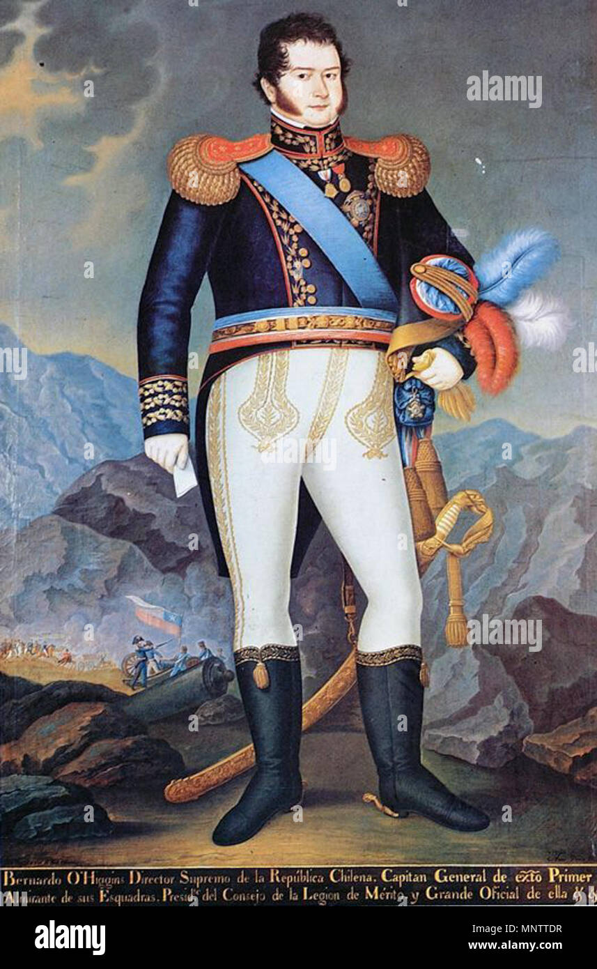 1056 Retrato de Don Bernardo O'Higgins (José Gil de Castro, 1820 Stock ...