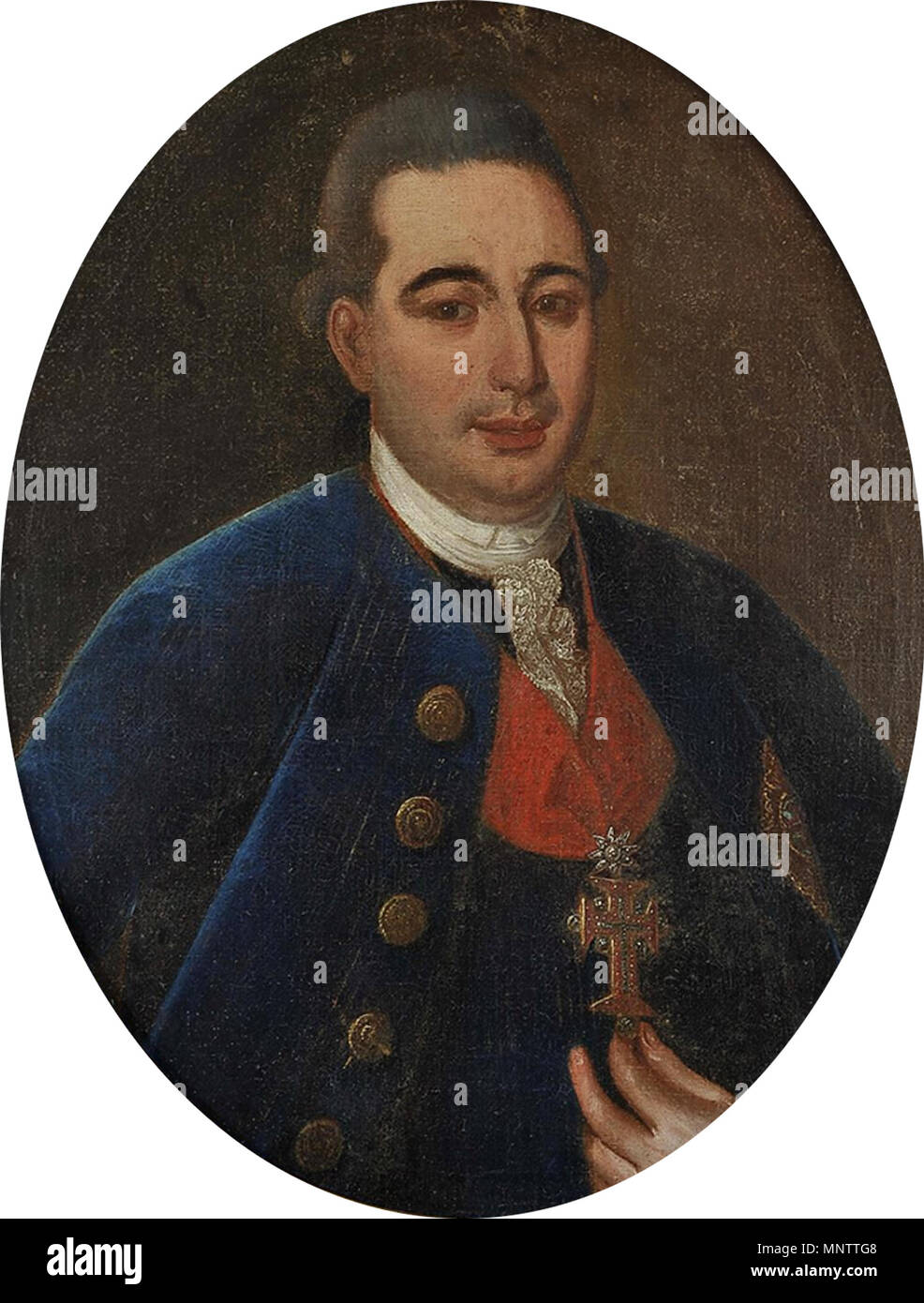 . English: Portrait of nobleman with the Order of Christ; 18th-century ...
