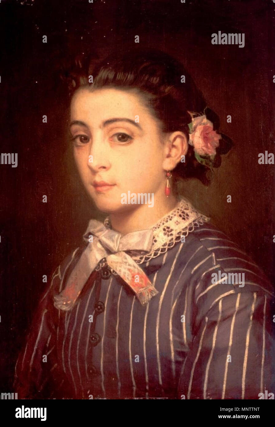 1057 Retrato de muchacha, de Valeriano Domínguez Bécquer (Museo Lázaro ...