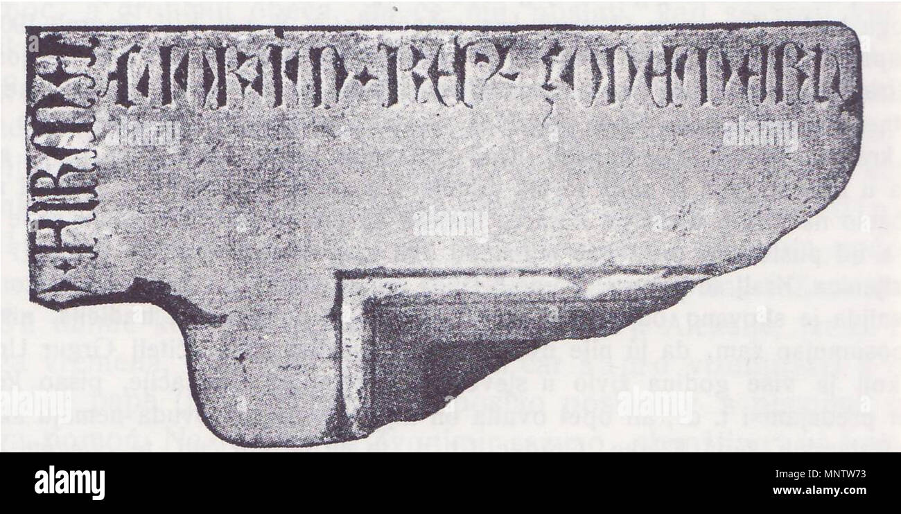 Inscriptin of king Demetrius Zvonimir from 14th century c. 14th century ...