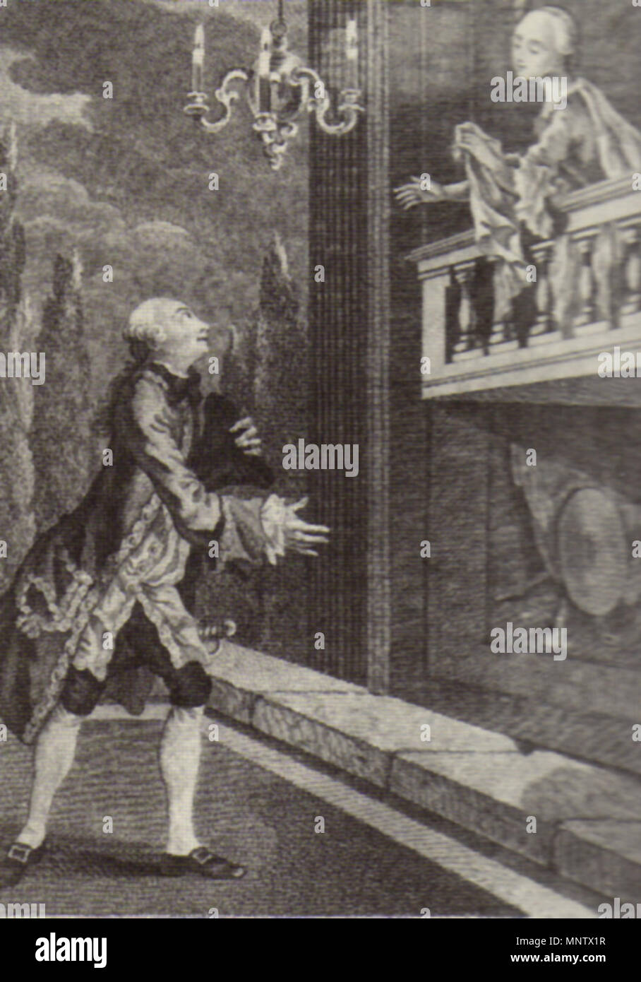 . English: Irish actor Spranger Barry and Maria Isabella Nossiter in a ...