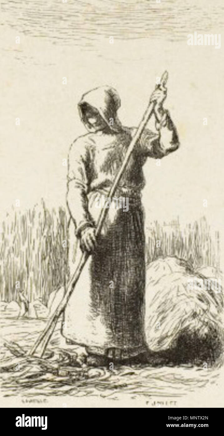 Woman raking hay 1853 (after Millet's drawing made in 1852). 787 ...