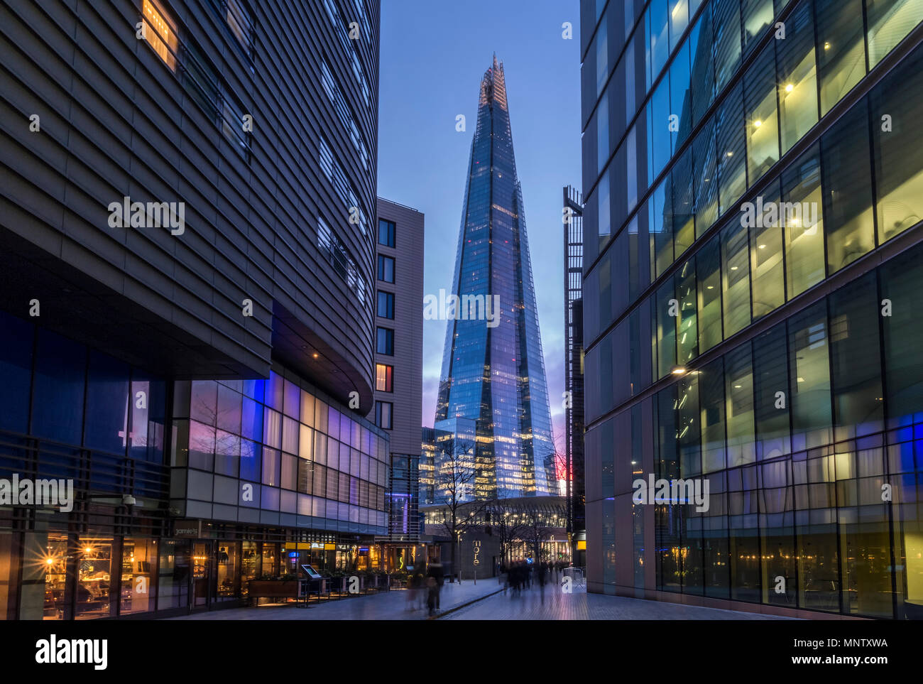The Shard skyscraper and Modern Office Blocks, Southwark, London ...