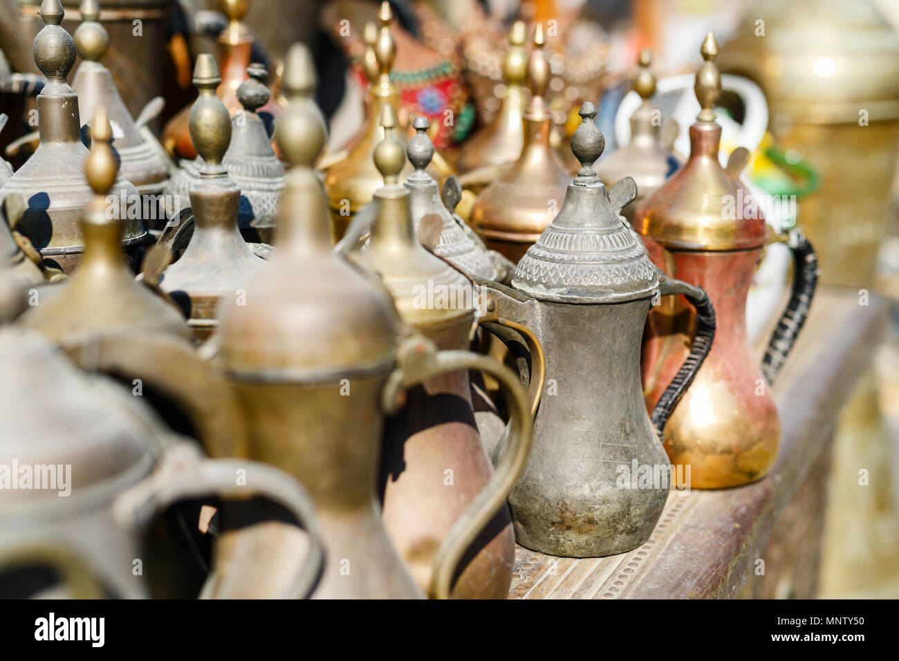 Close up details of flea market stall in Doha Qatar Stock Photo - Alamy