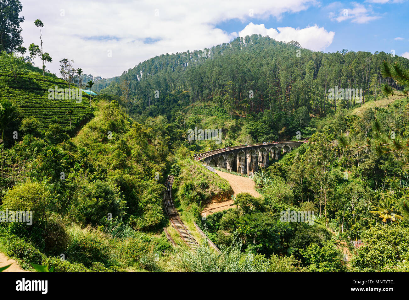 Spectacular view over Nine Arches bridge in Demodara one of the iconic ...