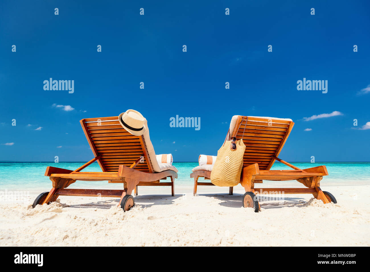 Beautiful beach chairs copy hi-res stock photography and images - Alamy