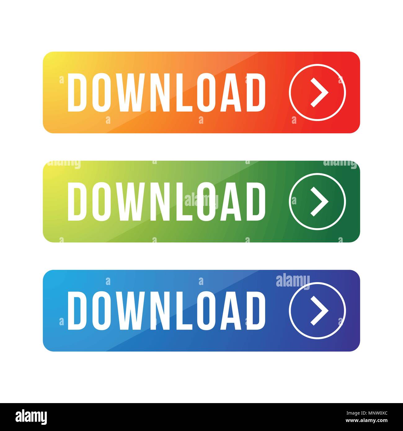Download button set colorful Stock Vector Image & Art - Alamy