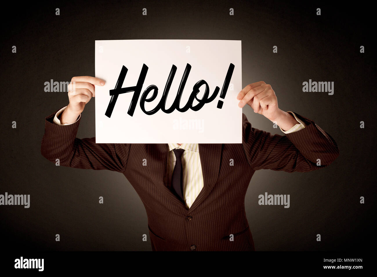 Hello hi greeting expression communication hi-res stock photography and ...