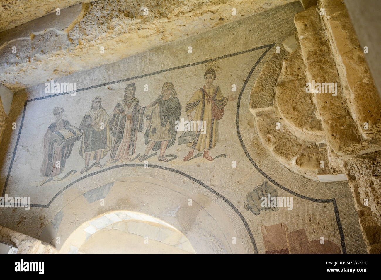 mosaic floor of a Roman villa Stock Photo - Alamy