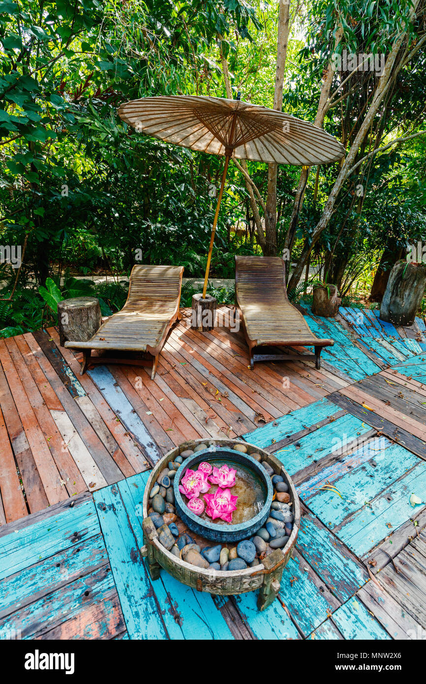 Beautiful wellness area in luxury resort Stock Photo - Alamy