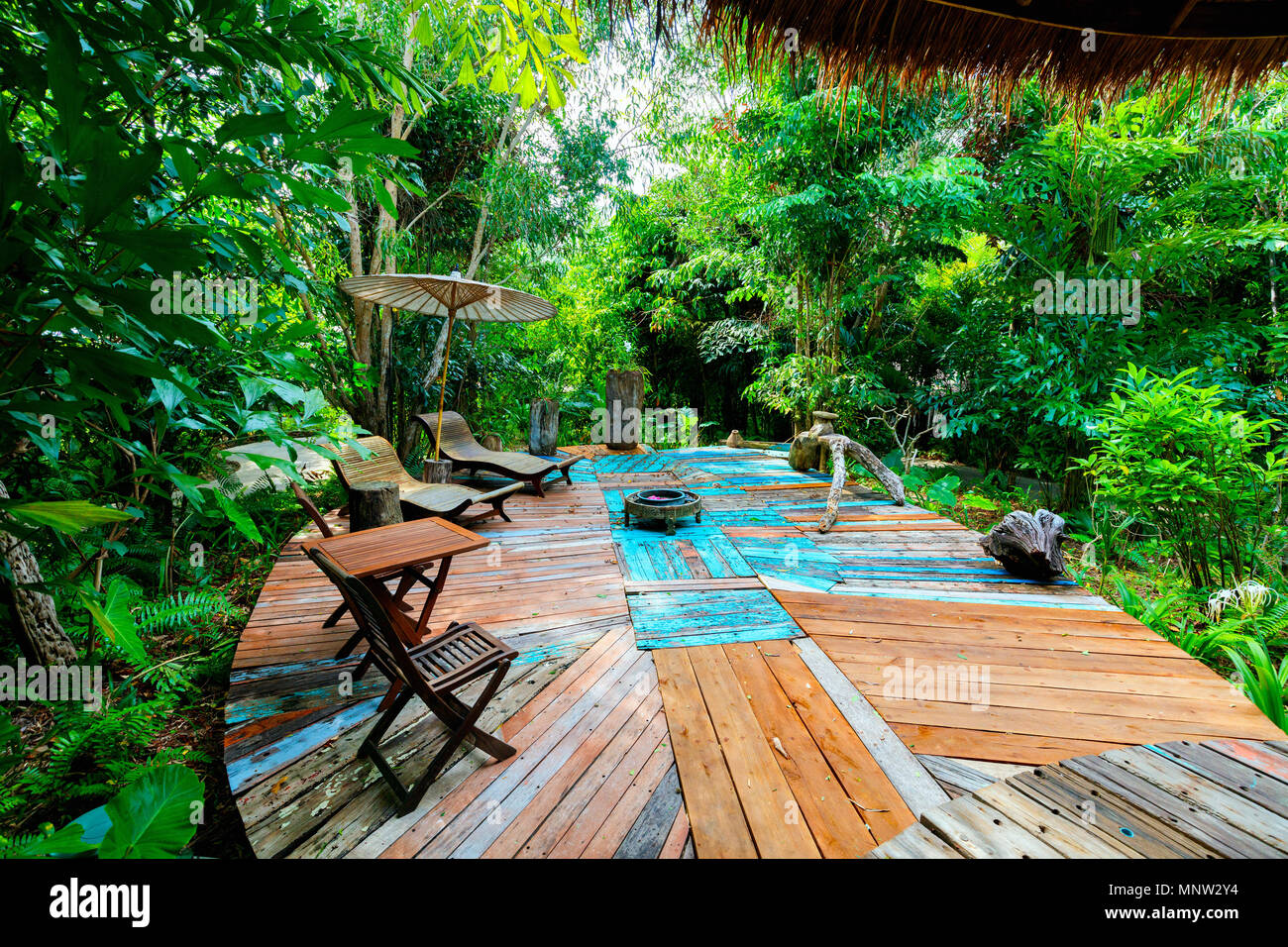 Beautiful wellness area in luxury resort Stock Photo - Alamy