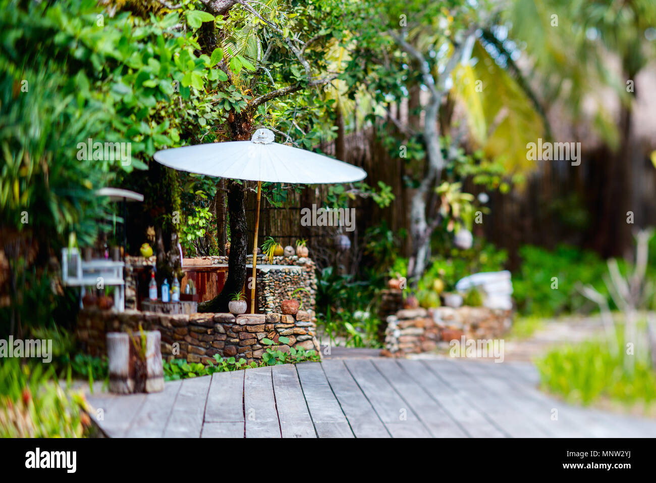 Beautiful pool bar area in luxury resort Stock Photo - Alamy