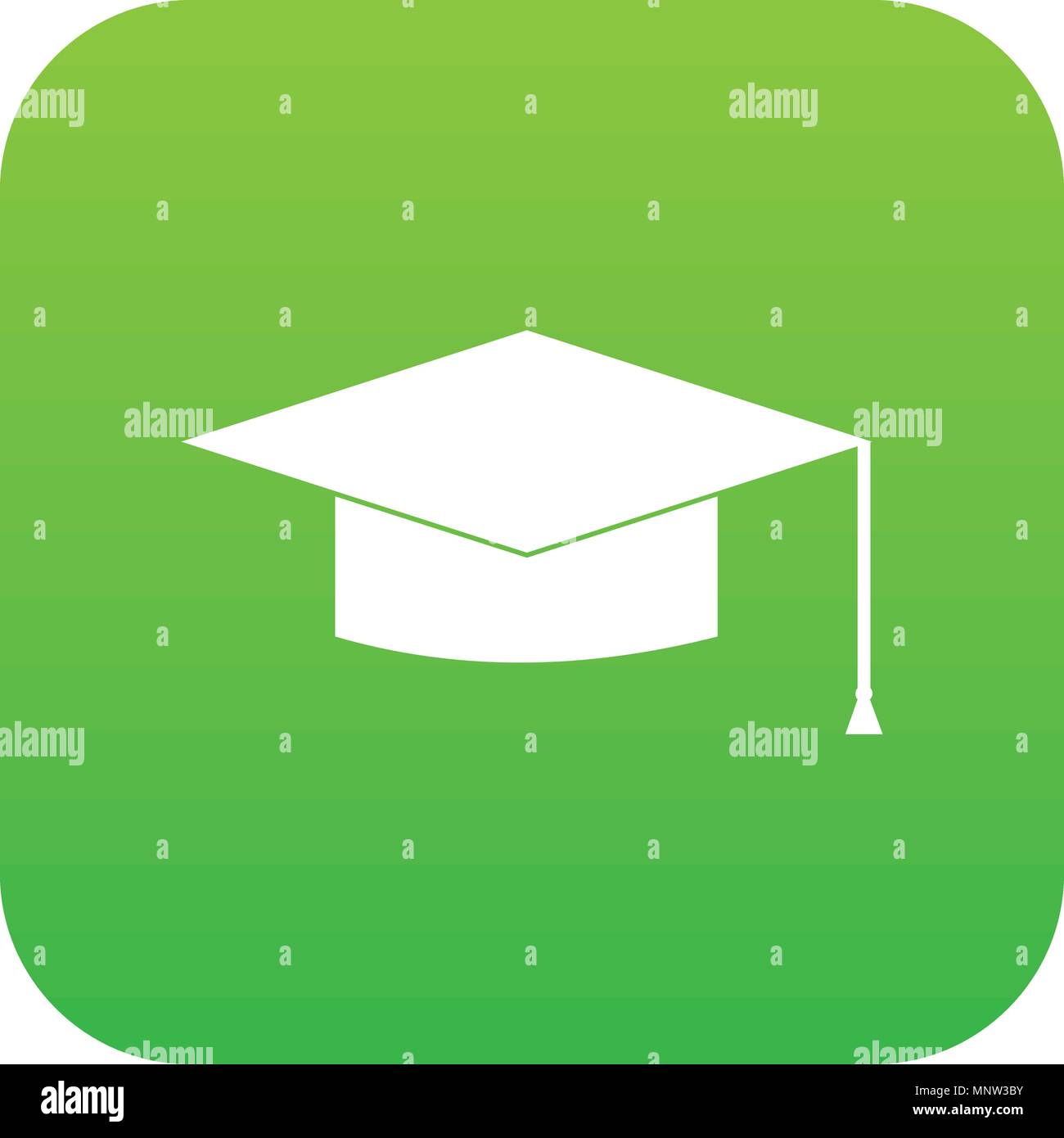 Graduation cap icon digital green Stock Vector Image & Art - Alamy