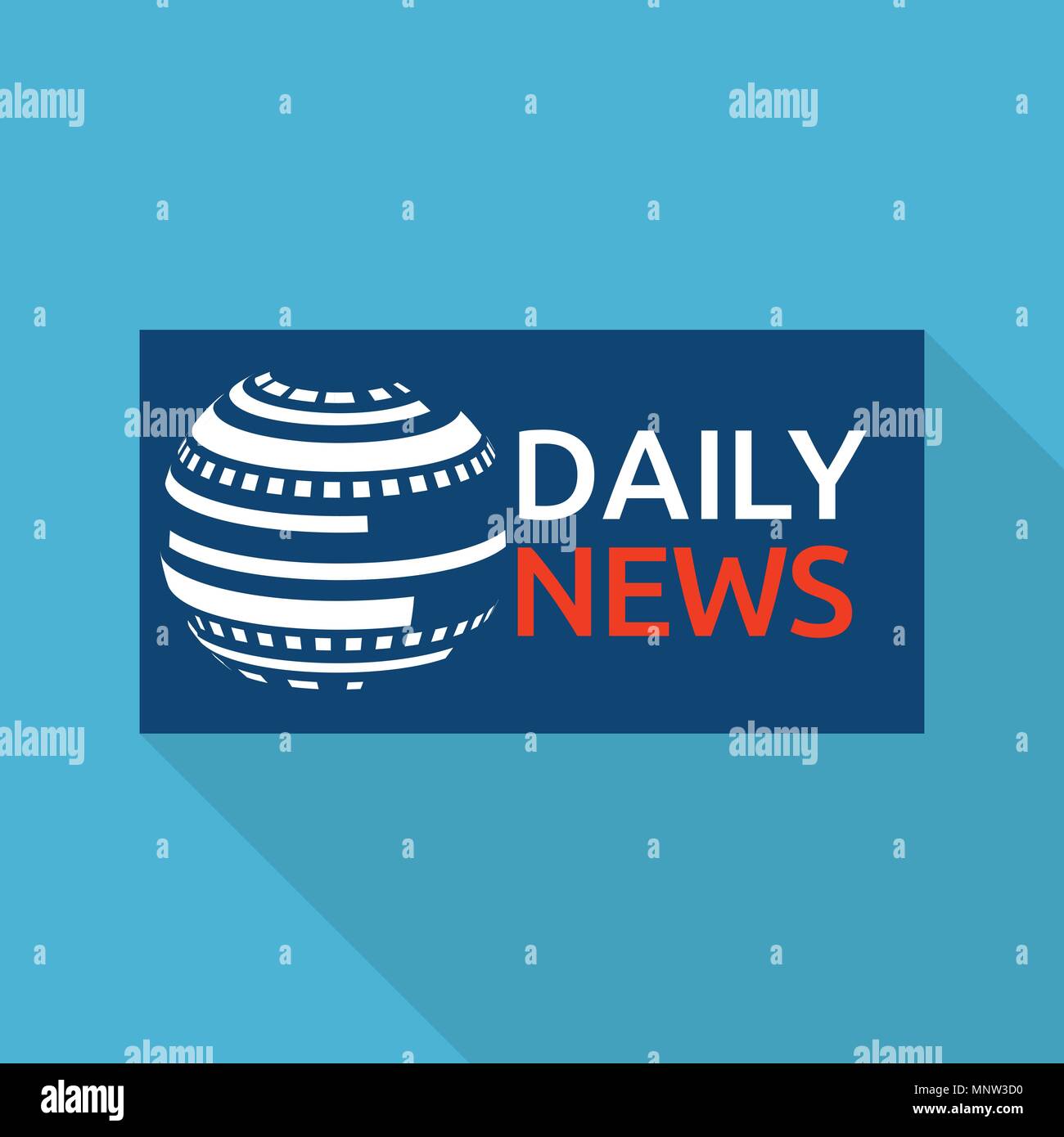 Global daily news logo, flat style Stock Vector Image & Art - Alamy