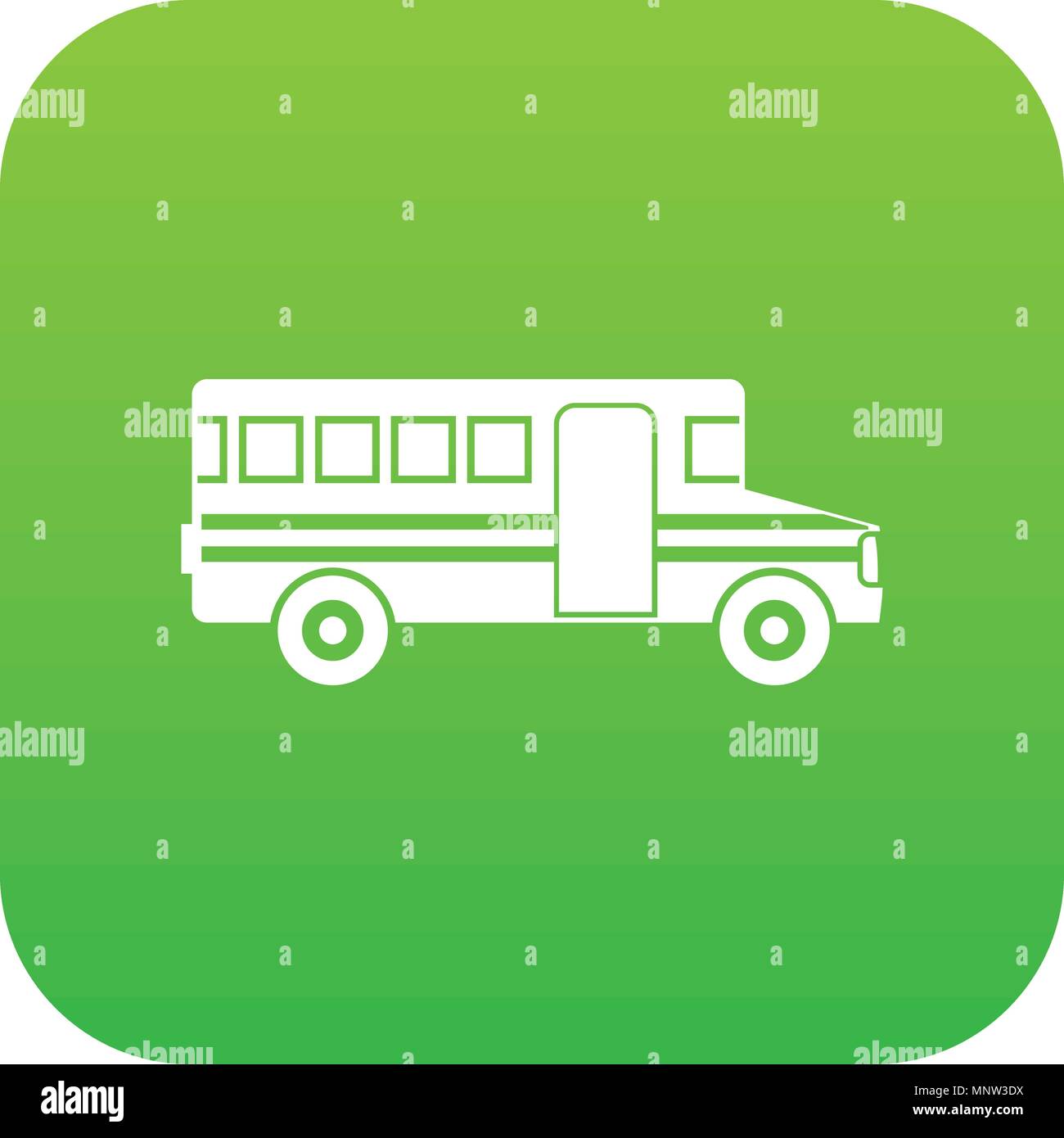 School bus icon digital green Stock Vector Image & Art - Alamy