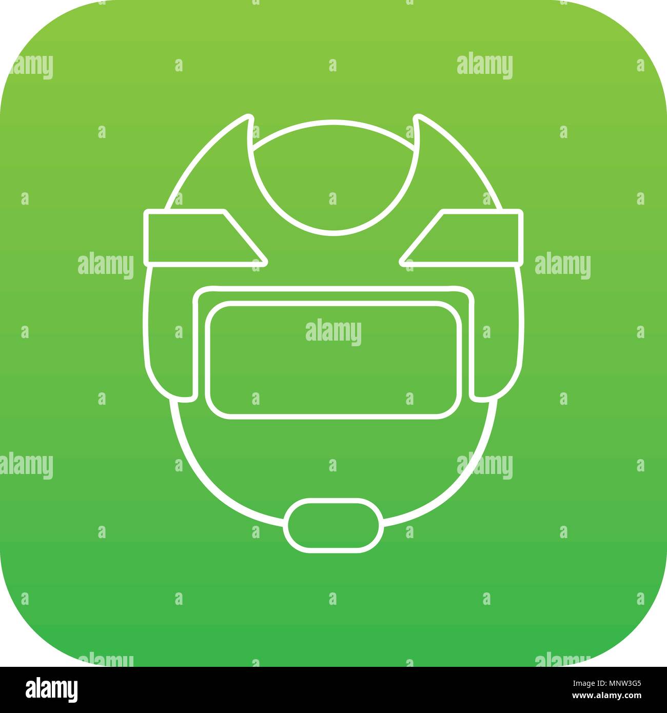 Hockey helmet icon green vector Stock Vector Image & Art - Alamy