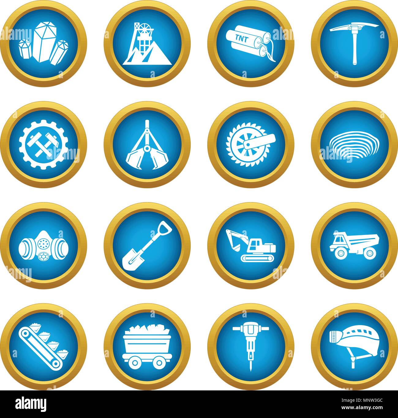 Coal mine icons set, simple style Stock Vector Image & Art - Alamy