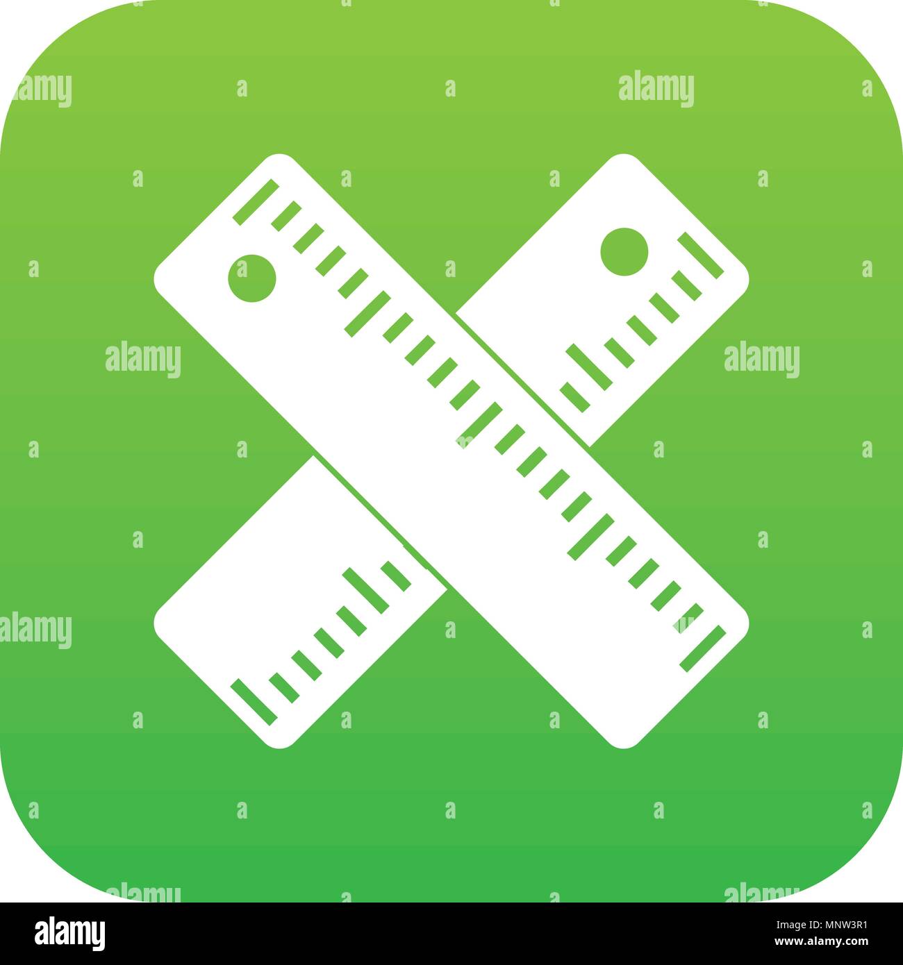 Two crossed rulers icon digital green Stock Vector Image & Art - Alamy